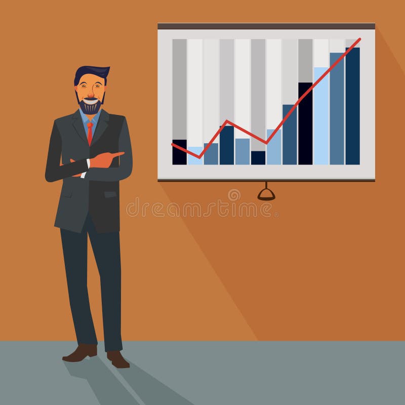Vector Business Illustration Stock Vector - Illustration of growth ...