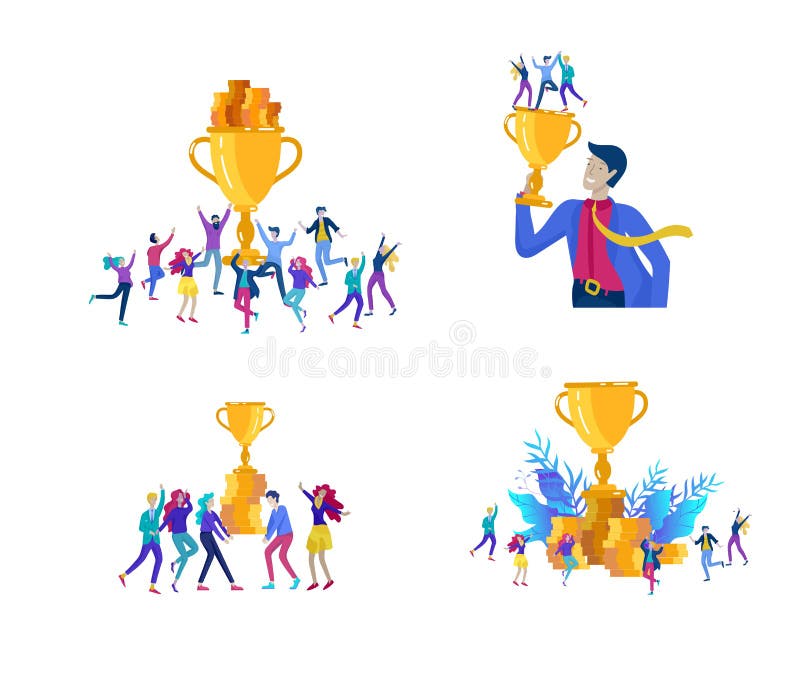 Vector Business Illustration, Leadership Creative Team, Successful ...