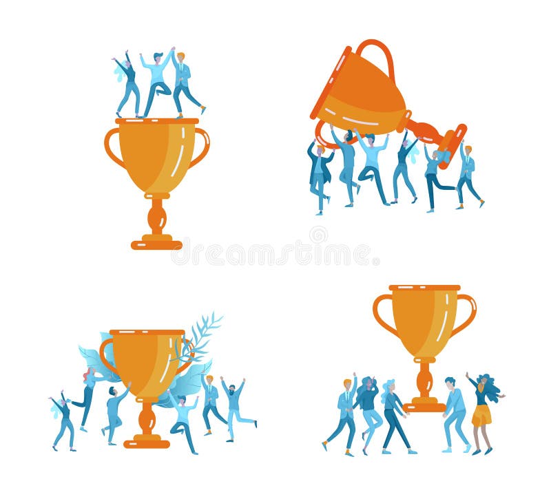 Vector Business Illustration, Leadership Creative Team, Successful ...