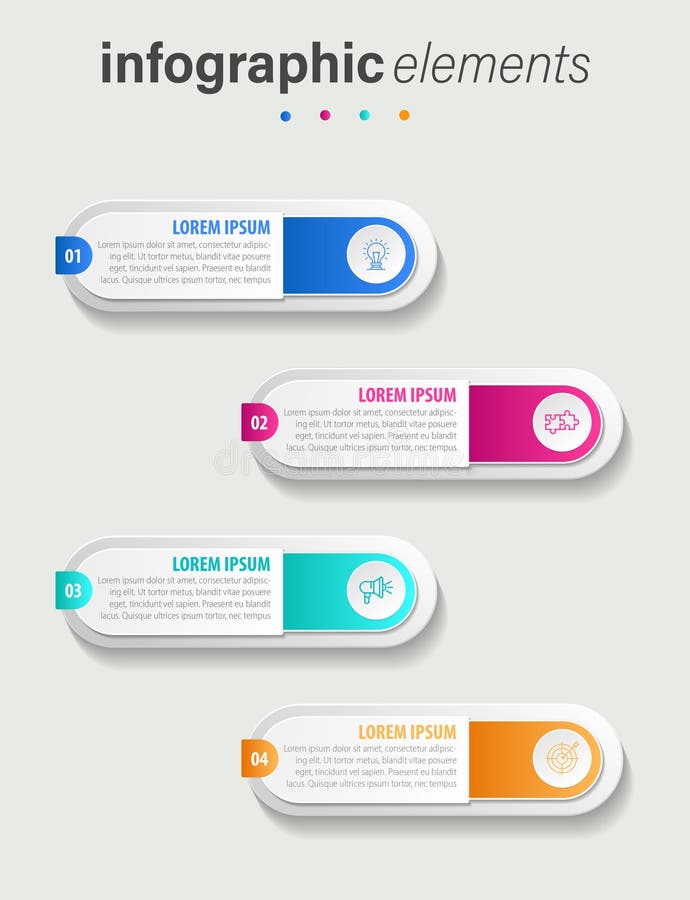 Vector Business Infographic Elements Template. Modern Concept Design ...