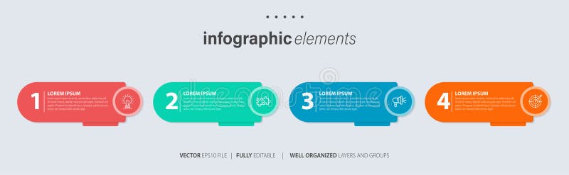 Vector Business Infographic Elements Template. Modern Concept Design ...