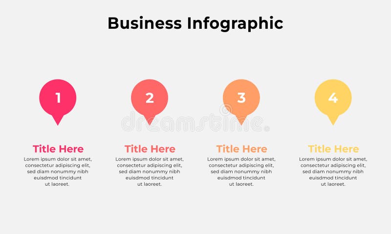 Vector Business Infographic for Slide Presentation Stock Illustration ...