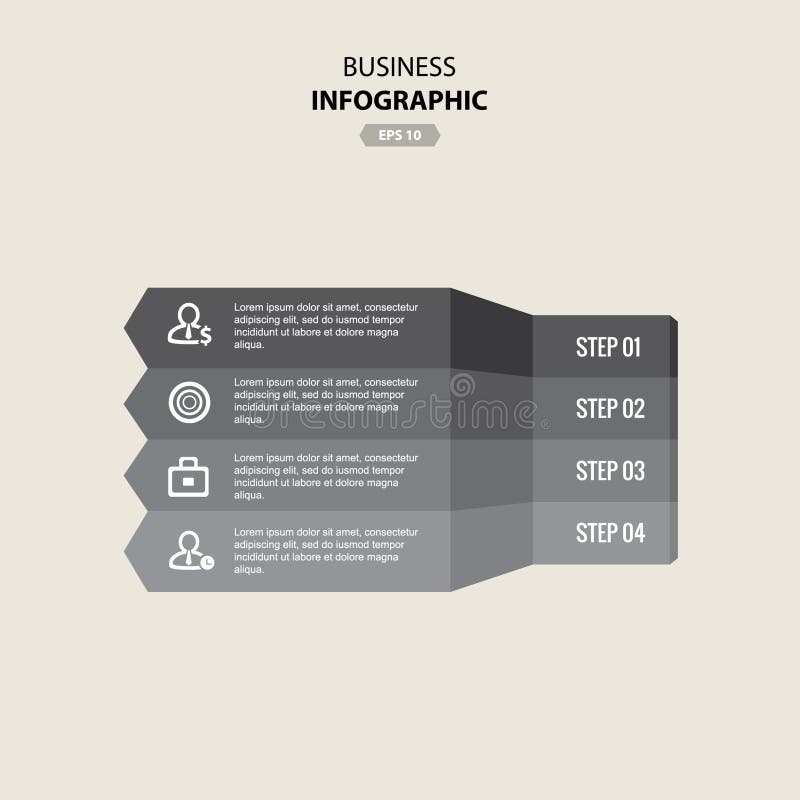 Vector Business Infographic Template Design in Grey Color Stock ...