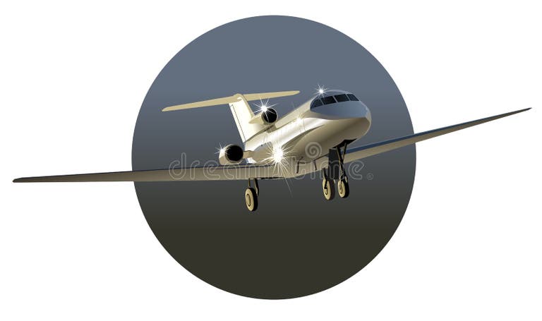 Vector business-jet stock vector. Illustration of aircraft - 5429248