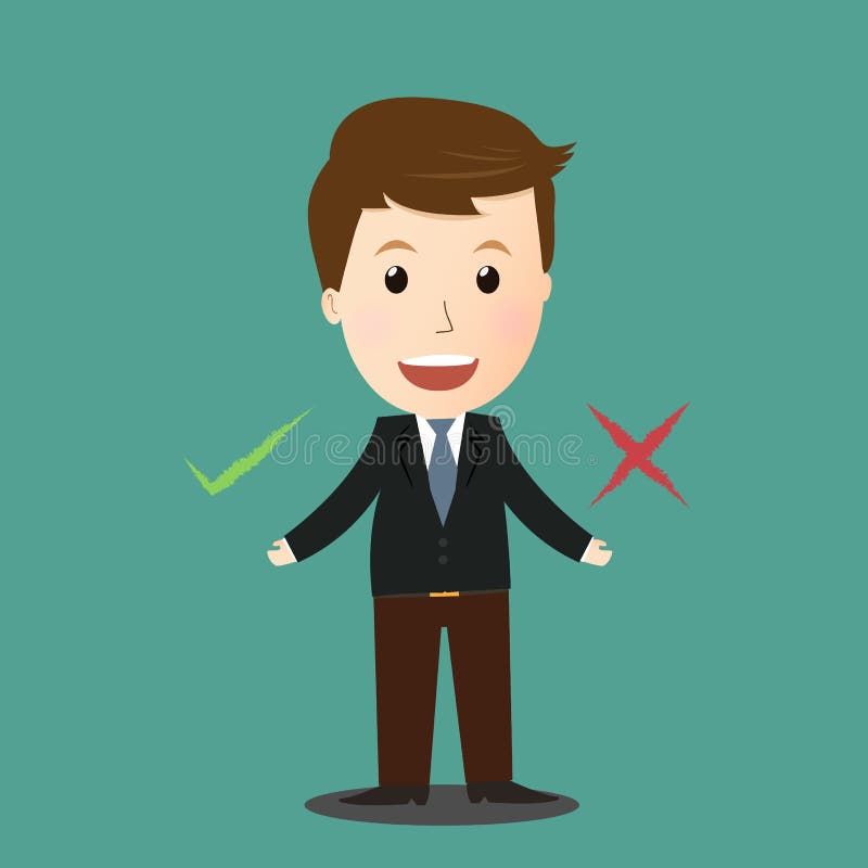 Vector of Business Man Check Mark Stock Vector - Illustration of ...