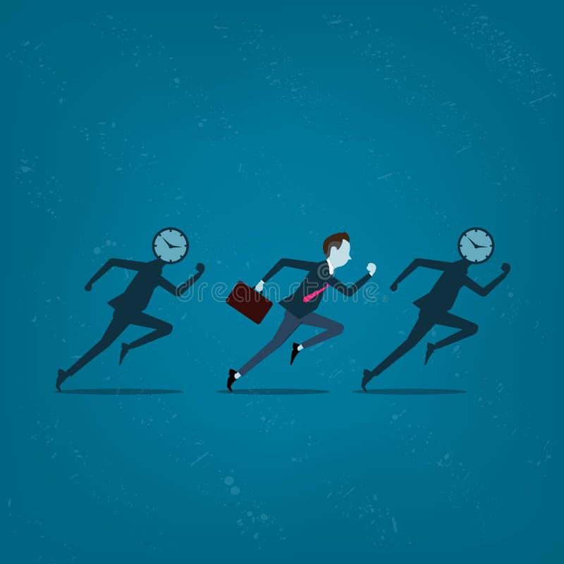 Vector Business People on Graph Competitive with Business Time Stock ...