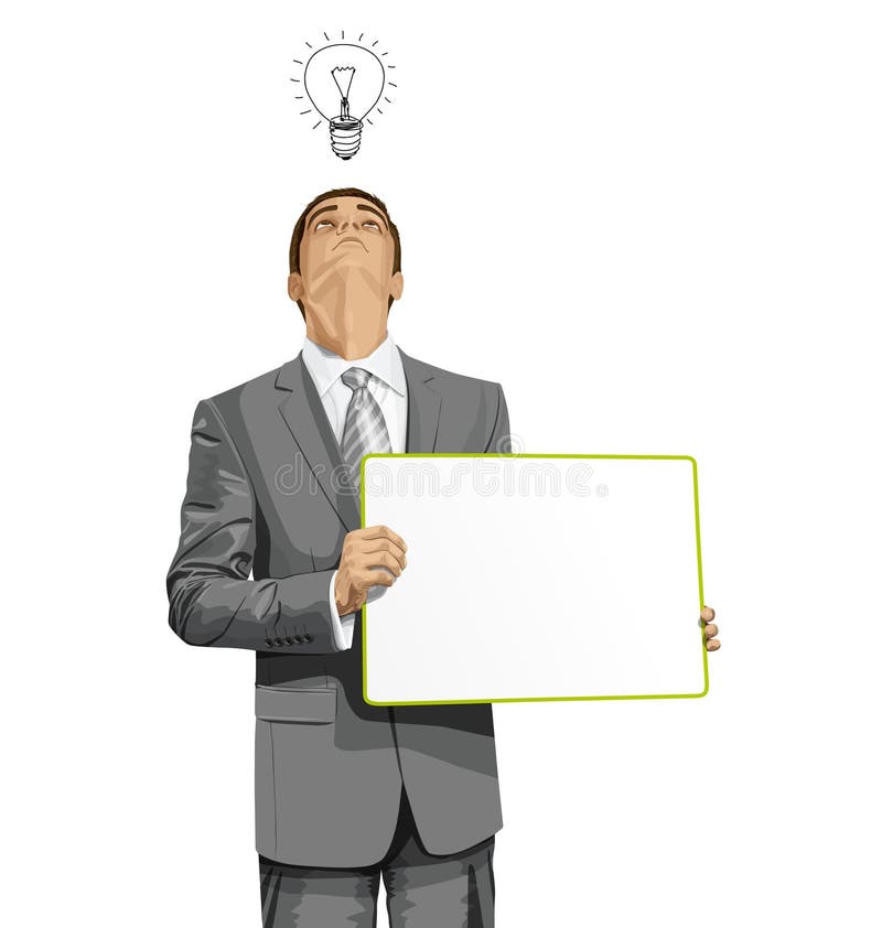 Holding Up Empty Sign Board Stock Illustrations – 528 Holding Up Empty ...