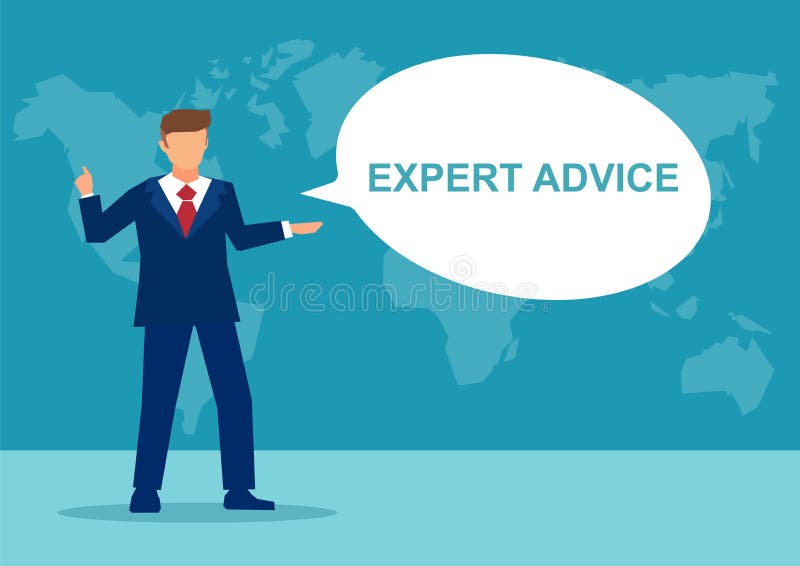 Vector of a Business Man Giving an Expert Advice Stock Vector ...
