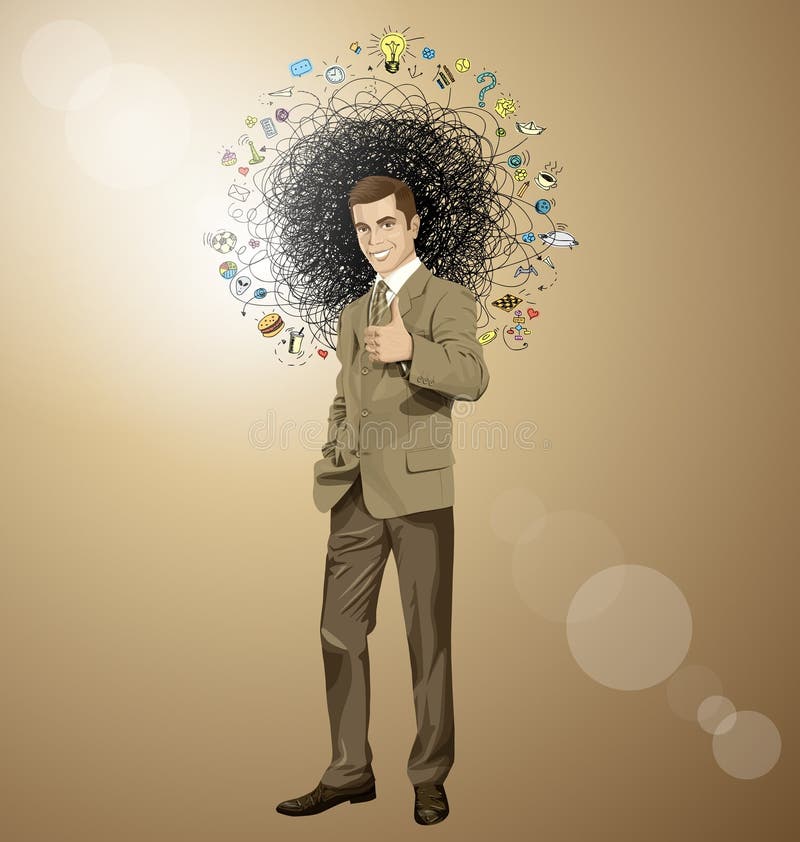 Vector Business Man Shows Well Done Stock Vector - Illustration of ...