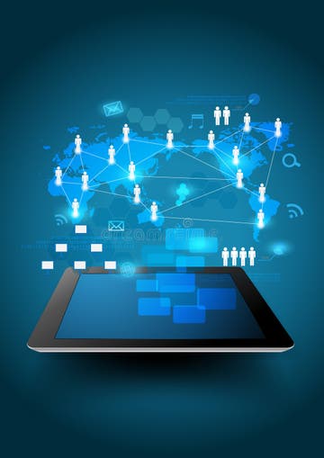Vector Business Network Process Diagram Stock Vector - Illustration of ...