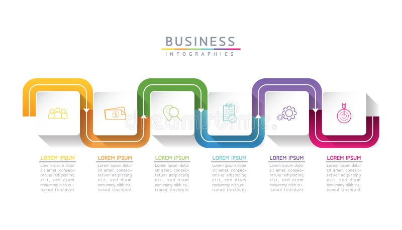 Vector Business Presentation Connecting Steps Infographic Template ...