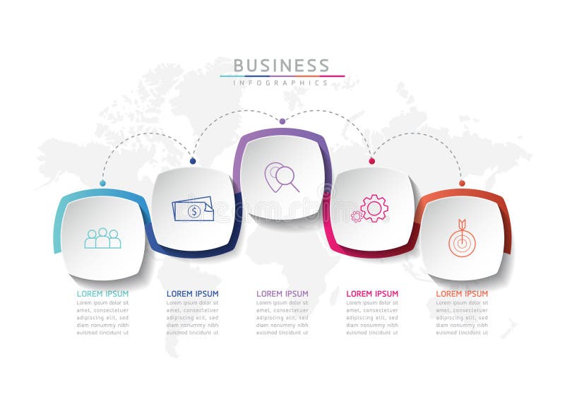 Vector Business Presentation Connecting Steps Infographic Template ...