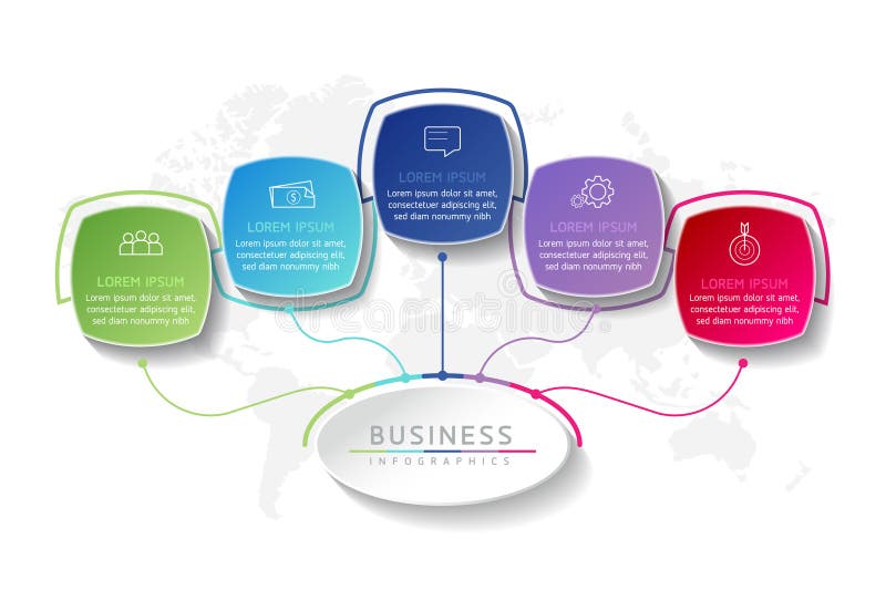Vector Business Presentation Connecting Steps Infographic Template ...