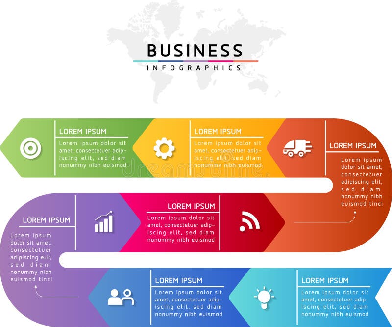 Vector Business Presentation Connecting Steps Infographic Template ...