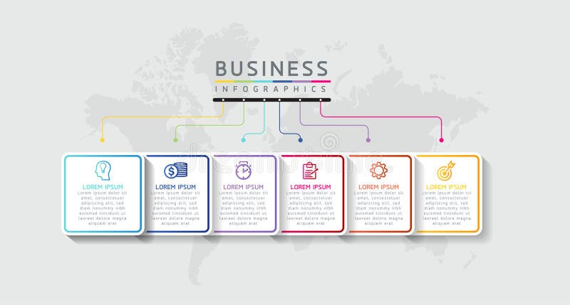 Vector Business Presentation Connecting Steps Infographic Template ...