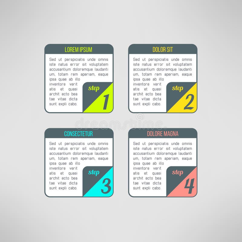 Vector Business Process Steps Infographic Elements Stock Vector ...