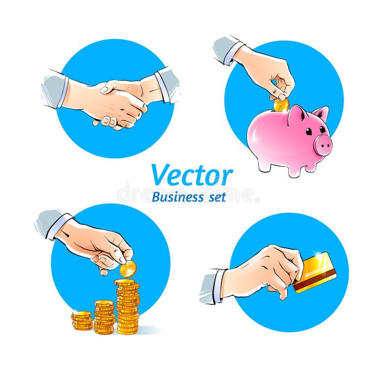 Vector business set stock vector. Illustration of gain - 52432382