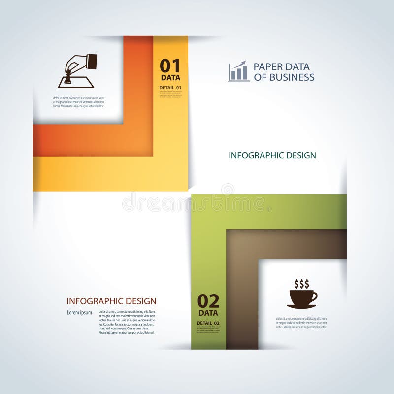Vector Business Step Paper Lines and Design Template Stock Vector ...