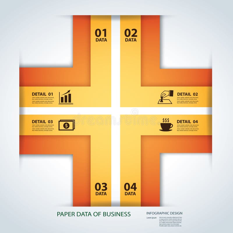 Vector Business Step Paper Lines and Design Template Stock Vector ...