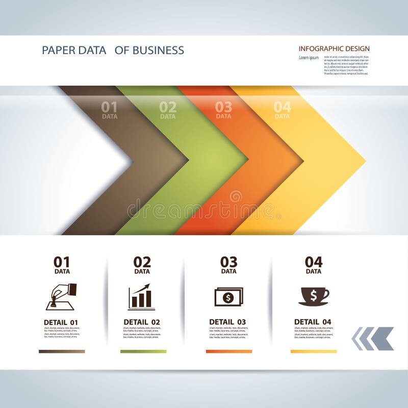 Vector Business Step Paper Lines and Design Template Stock Vector ...
