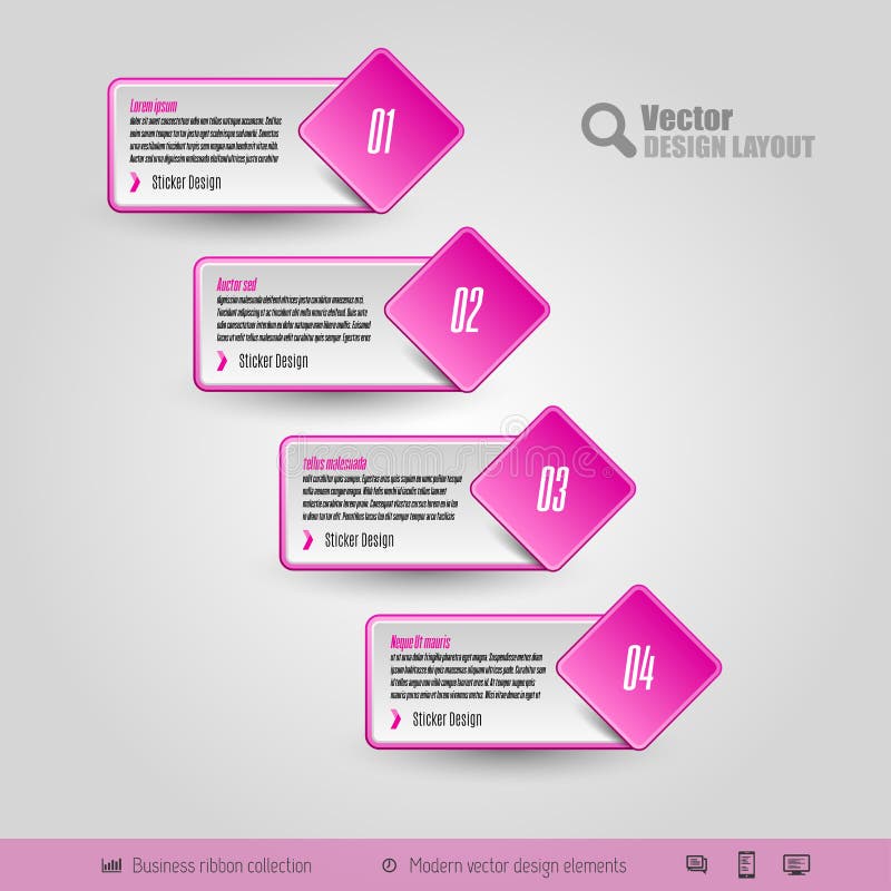 Vector Business Stickers stock vector. Illustration of number - 59286350