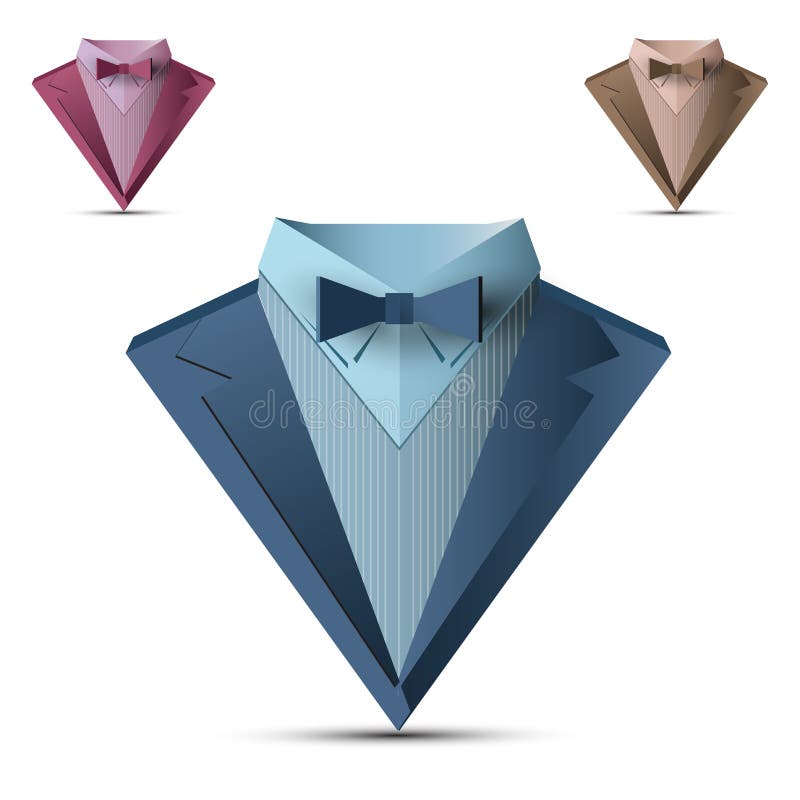 Set of 6 Illustration Handsome Business Suit Stock Vector ...