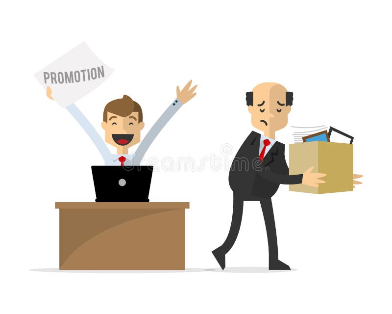 Vector of a Businessman Get a Promotion Stock Vector - Illustration of ...