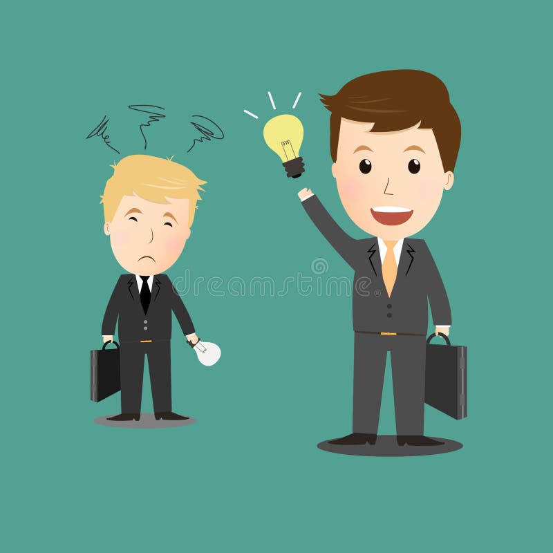 Vector of Businessman Give His Idea Stock Vector - Illustration of ...