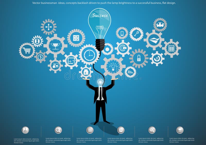 Vector Businessman Ideas, Concepts Backlash Driven To Push the World To ...