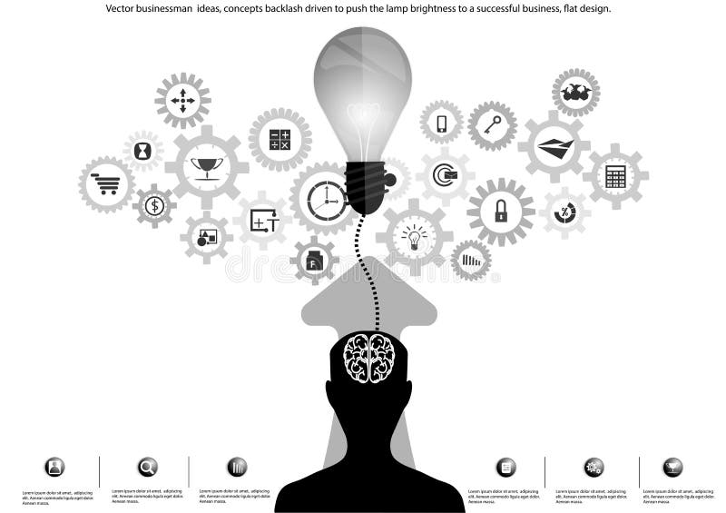 Vector Businessman Ideas, Concepts Backlash Driven To Push the World To ...