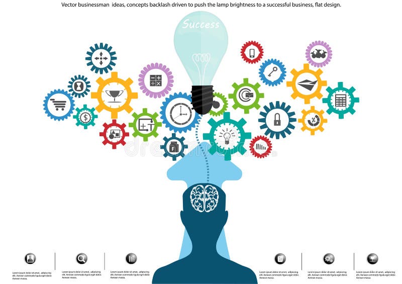 Vector Businessman Ideas, Concepts Backlash Driven To Push the World To ...