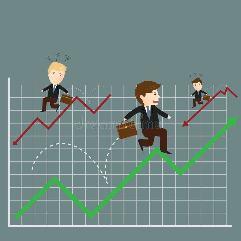 Vector of Businessman Jump Over Growing Chart Stock Vector ... Vector of Businessman Jump Over Growing Chart Stock Vector ...