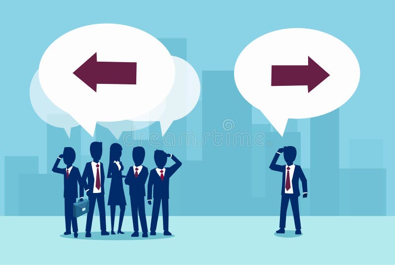 Vector of a Businessman Looking for a New Different Solution Stock ...