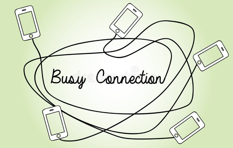 Vector Busy Connection Concept Stock Vector - Illustration of light ...