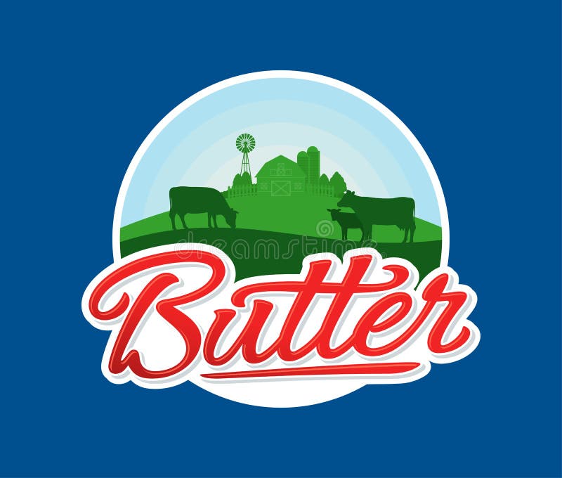 Vector Butter Logo Template Stock Vector - Illustration of logotype ...
