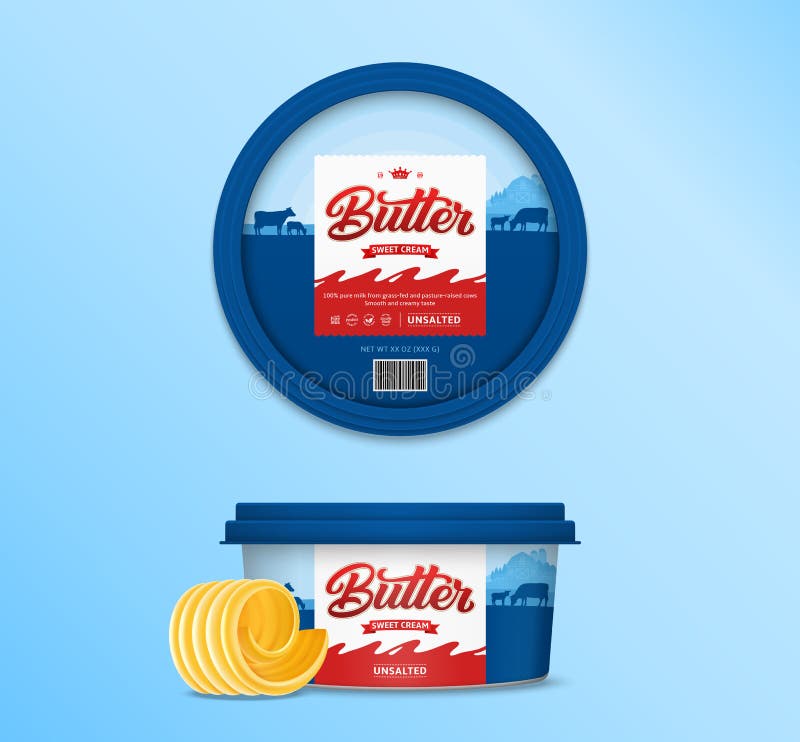 Butter Package Design Template Stock Vector - Illustration of design ...