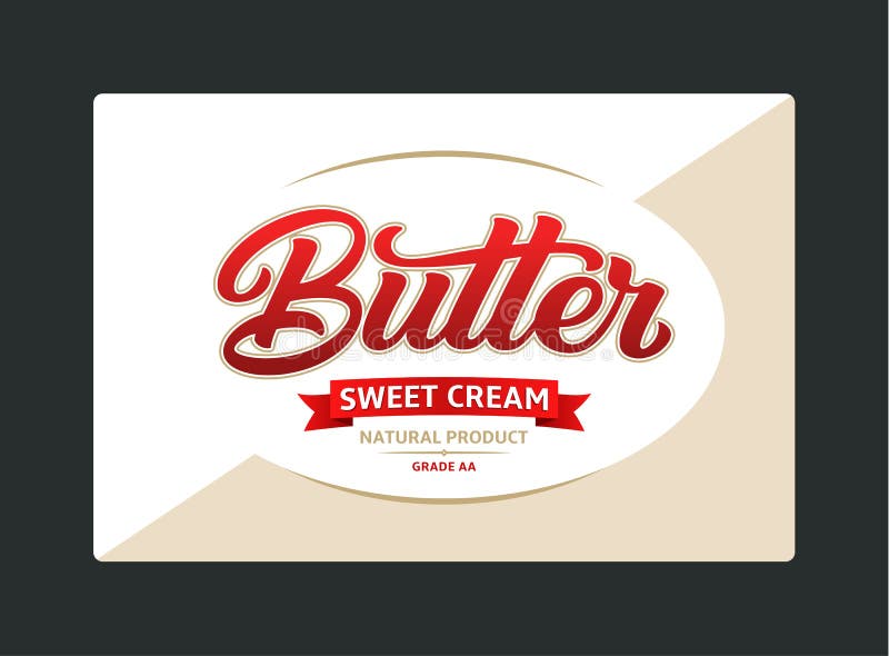Vector Butter Packaging Design Stock Vector - Illustration of banner ...