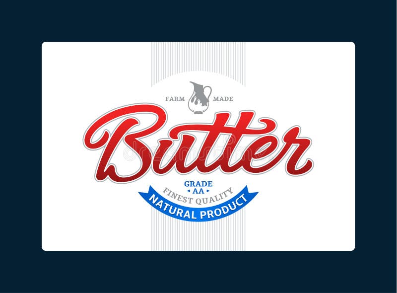 Vector Butter Packaging Design Stock Vector - Illustration of market ...