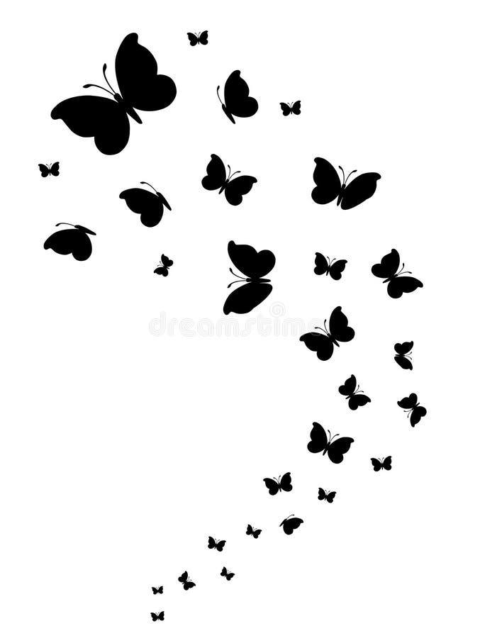 Vector butterflies swirl stock vector. Illustration of wallpaper ...