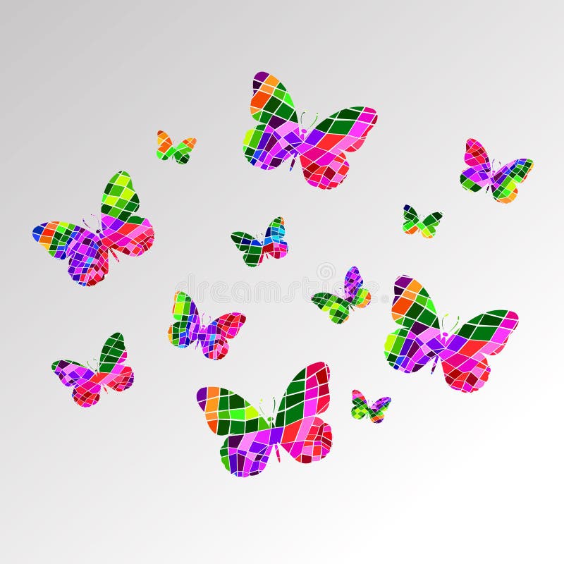 Vector Butterfly Insect Art White Color Fly Graphic Stock Vector ...
