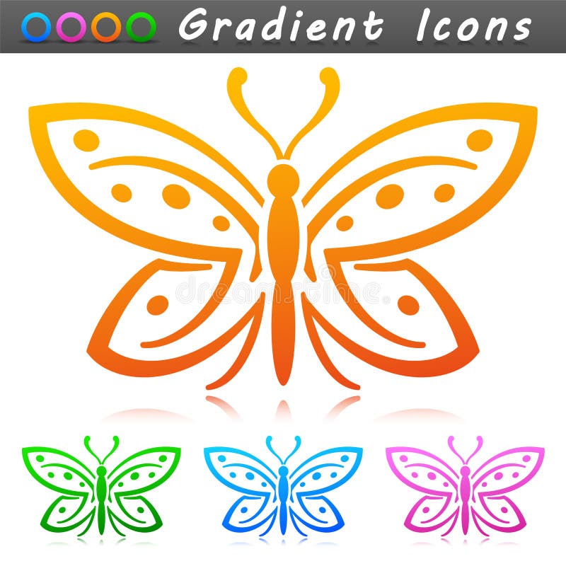 Vector Butterfly Symbol Icon Design Stock Vector - Illustration of ...