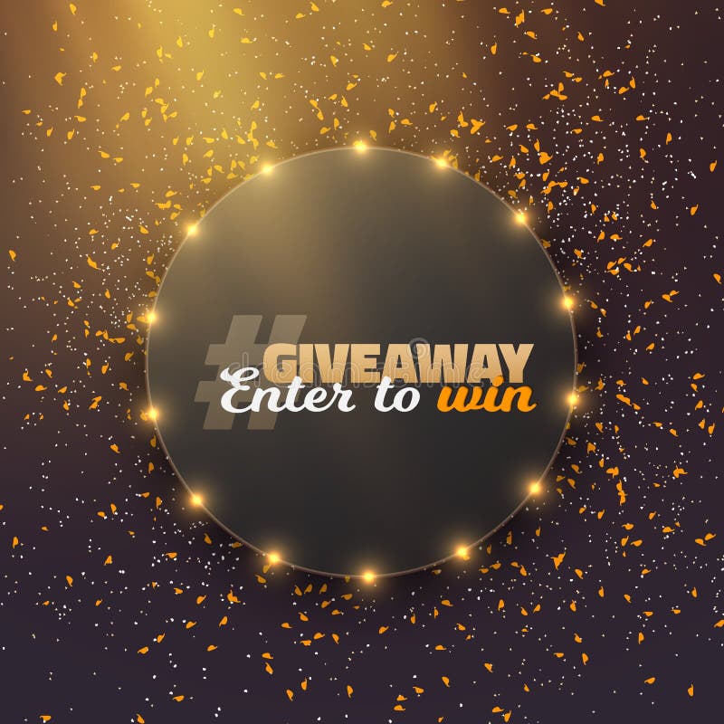 Vector Button Giveaway Competition Template Stock Vector - Illustration ...