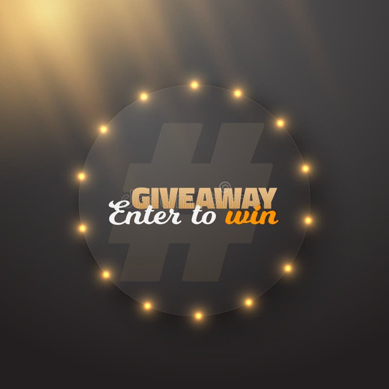 Vector Button Giveaway Competition Template Stock Vector - Illustration ...