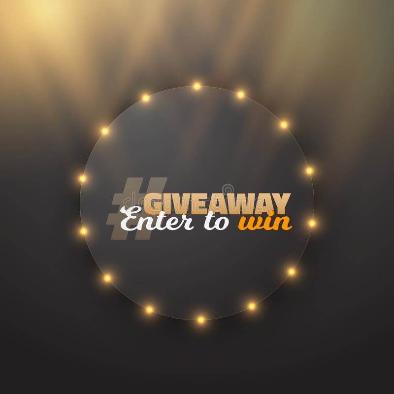 Vector Button Giveaway Competition Template Stock Vector - Illustration ...
