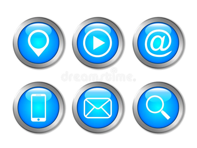Vector Button Icons stock vector. Illustration of icons - 111361128