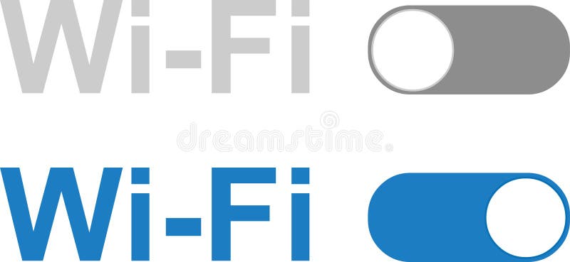 Vector Button Wifi Online Offline Stock Vector - Illustration of ...