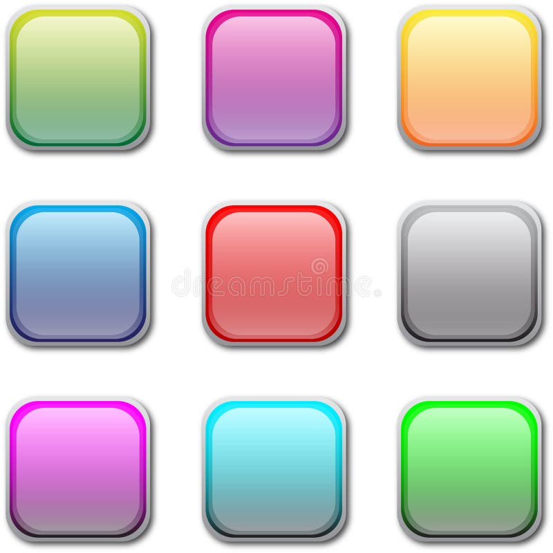Web buttons. stock vector. Illustration of green, bright - 7402320