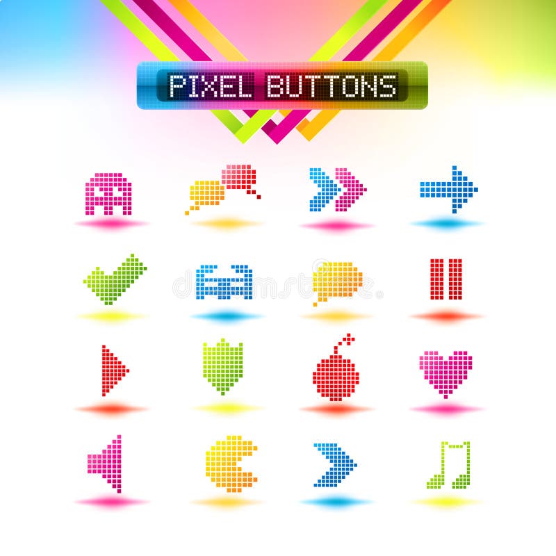Vector Buttons Icon Set . Web Symbol Set Stock Illustration ... Vector Buttons Icon Set . Web Symbol Set Stock Illustration ...