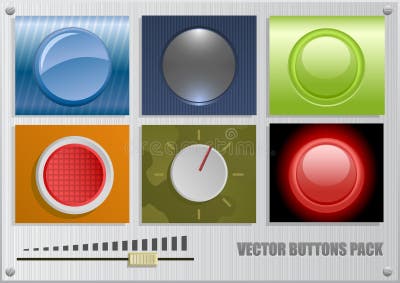 Vector buttons pack stock vector. Illustration of artwork - 5696576