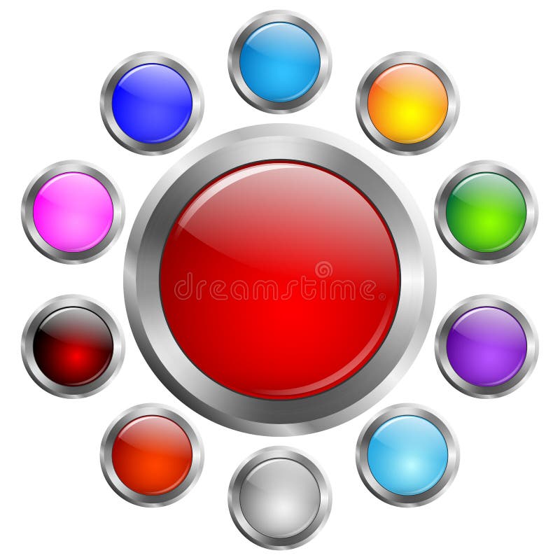 Vector buttons set stock vector. Illustration of colors - 32212882